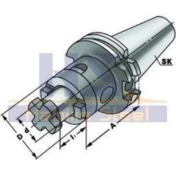 Frézovací trn - krátký, COMBI SK50/d40 A55 DIN 69871 - FORM AD/B - 503. ...